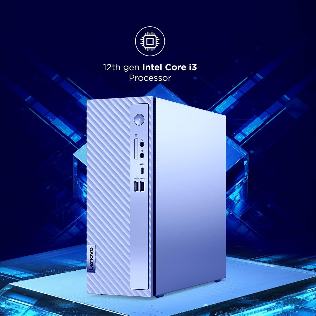 Lenovo IdeaCentre 3 (90SM00FUIN) Desktop, 12th Gen Core i3/ 8 GB RAM/ 512 GB SSD/ Wired Keyboard ...