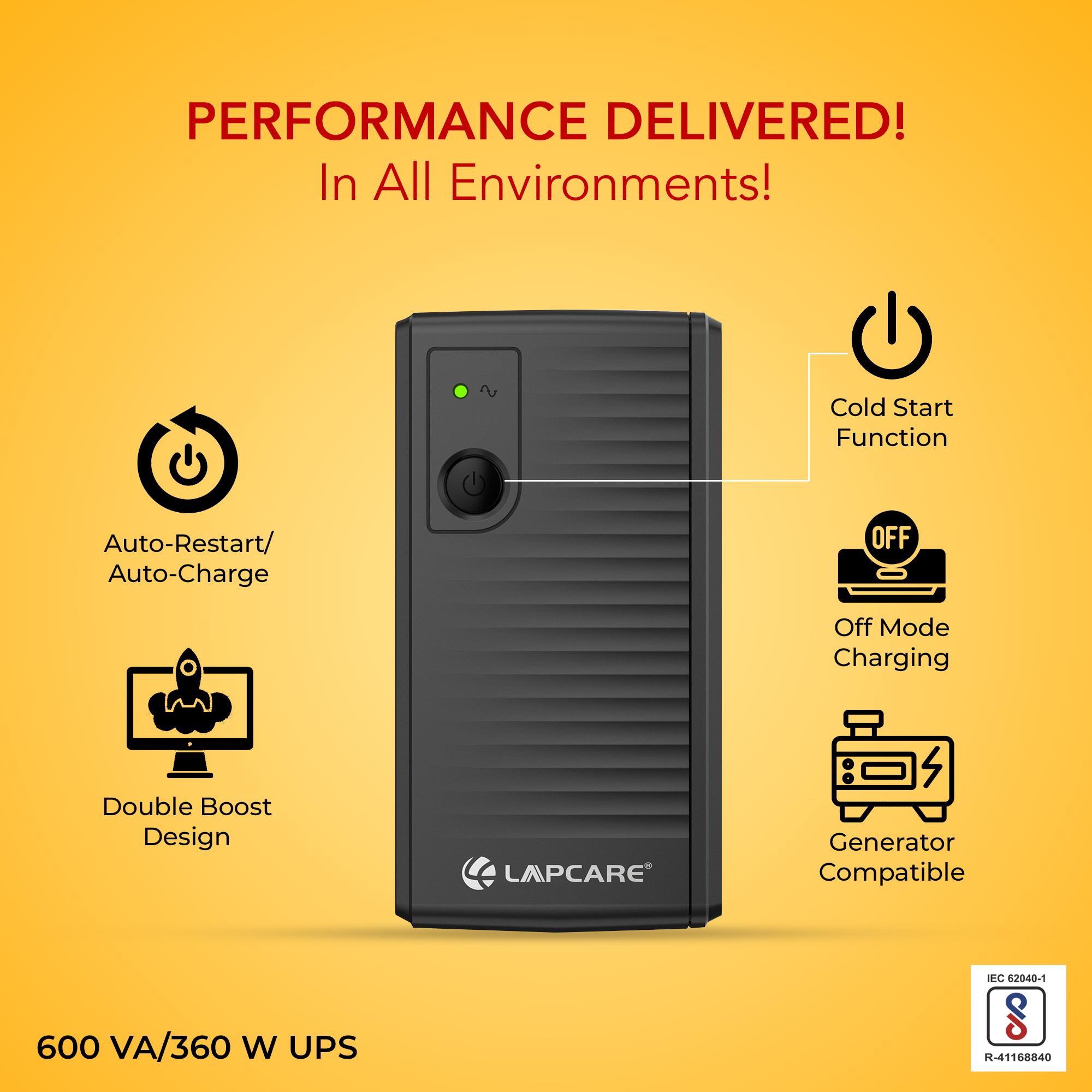 Lapcare Lapon-1200 1KV UPS With 2 Year UPS And 1 Year Battery Brand ...