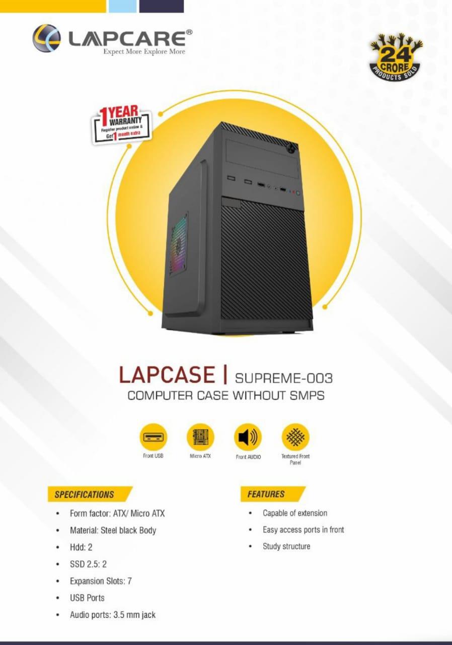 Lapcare Supreme-003 Cabinet With SMPS (PP409)